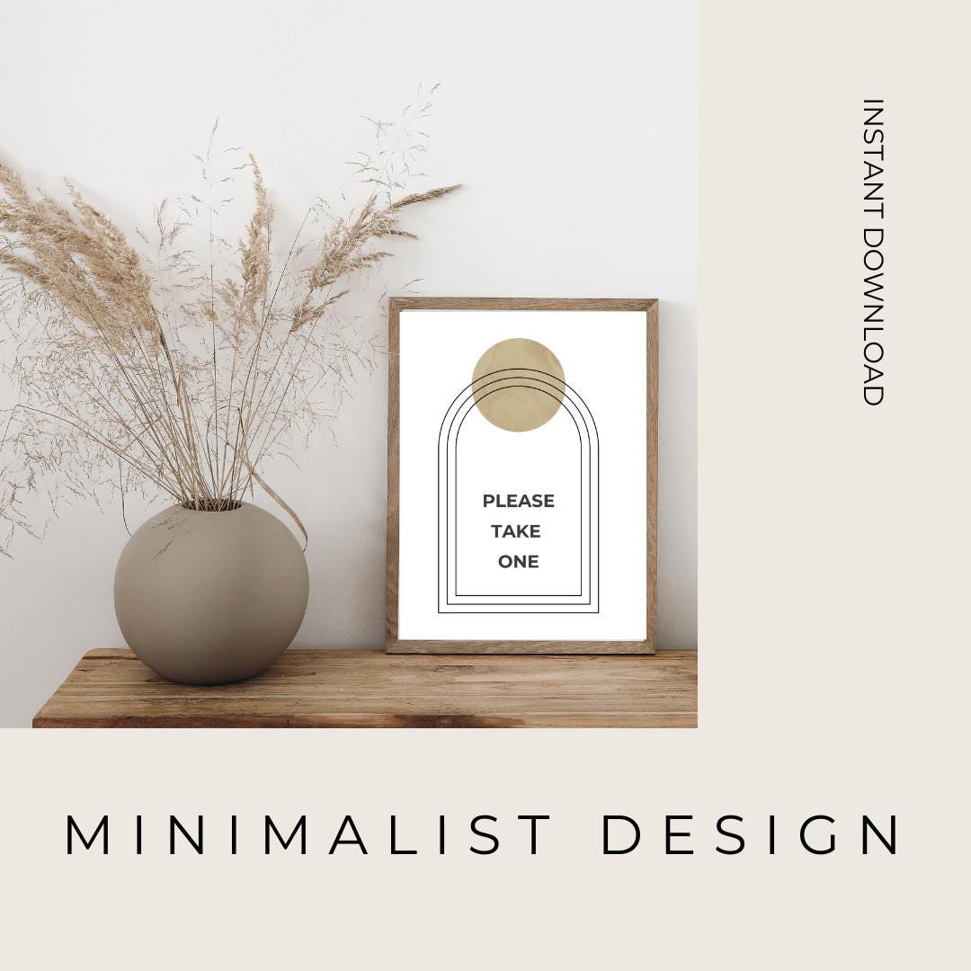 PLEASE TAKE ONE Table Sign | Minimalist Table Sign | Wedding Poster ...