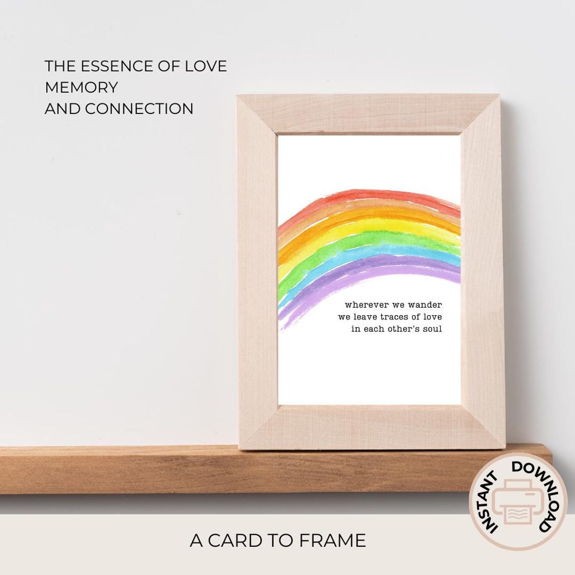 Sympathy Card Rainbow Poem | Printable 5x7 Inch | Celebration of Life ...