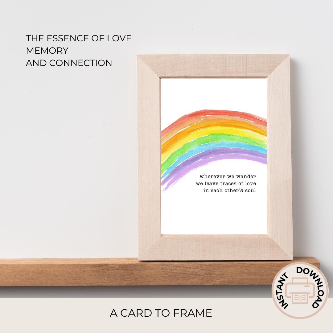 Sympathy Card Rainbow Poem | Printable 5x7 Inch | Celebration of Life ...