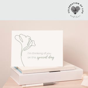Minimalist Sympathy Card for Holiday Loss | Grief Card for Remembering ...