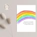 Sympathy Card Rainbow Poem | Printable 5x7 Inch | Celebration of Life ...