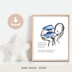 Angel Baby Art PDF | Remembrance Angel Baby | Baby Funeral Poem | Baby ...
