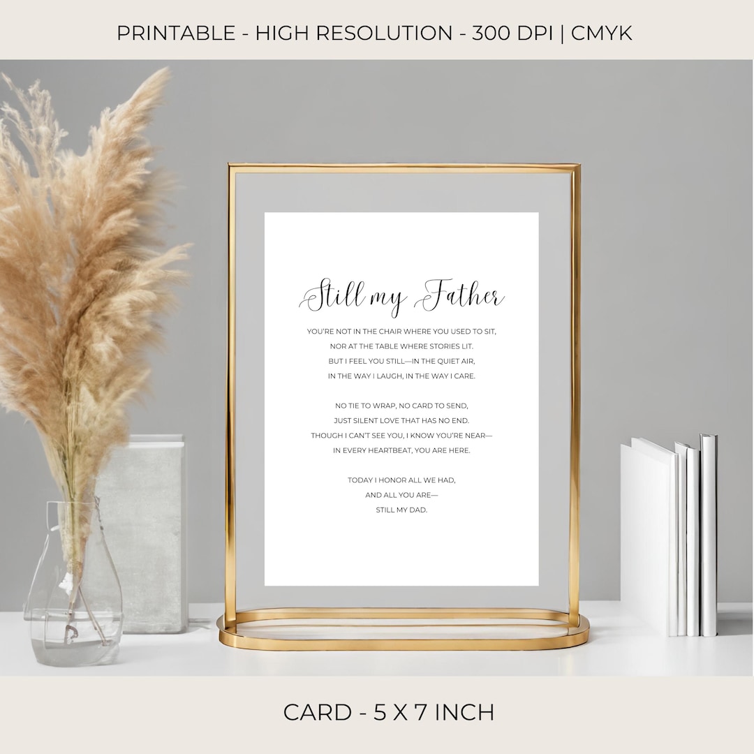 Fathers Day Without Dad Card | Celebration of Life | Grief and Loss ...