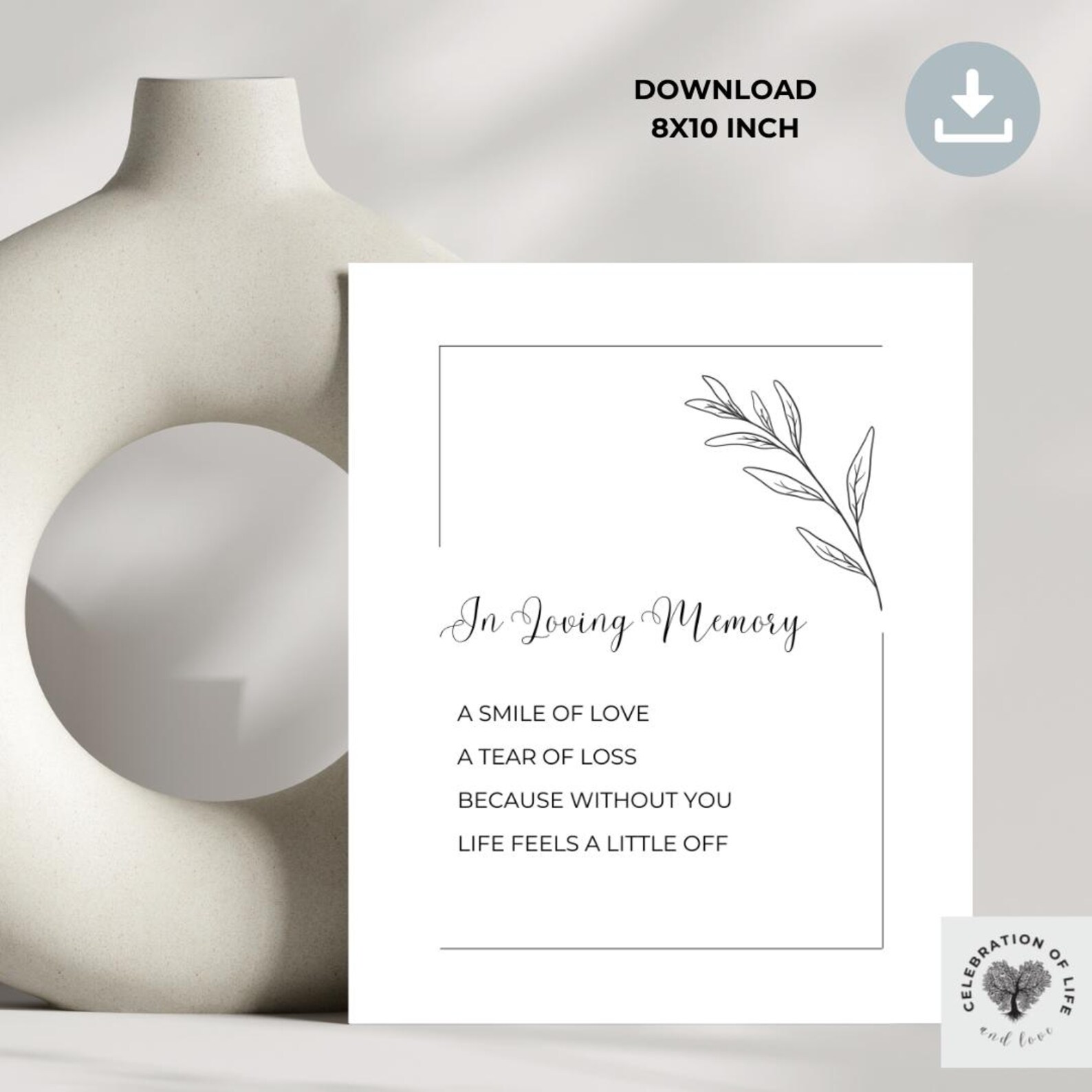 A Smile of Love A Tear of Loss Funeral Poem | in Loving Memory Poem ...