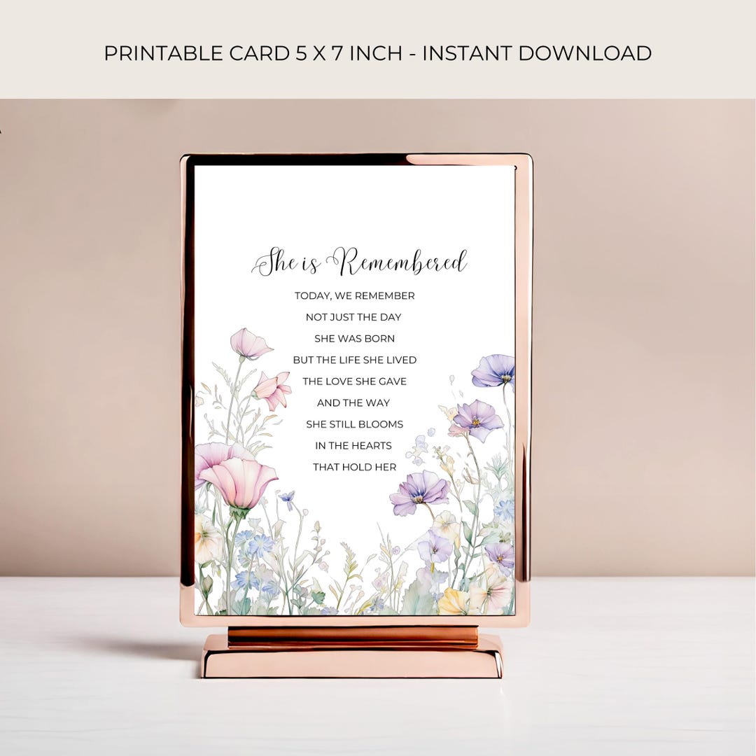 Birthday Memorial Card | Celebration of Life | Grief and Loss Card ...