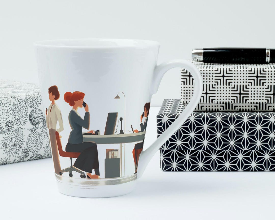 Cute Latte Mug Office Workers Coffee Cup, Funny Desk Decor, Tea Cup ...