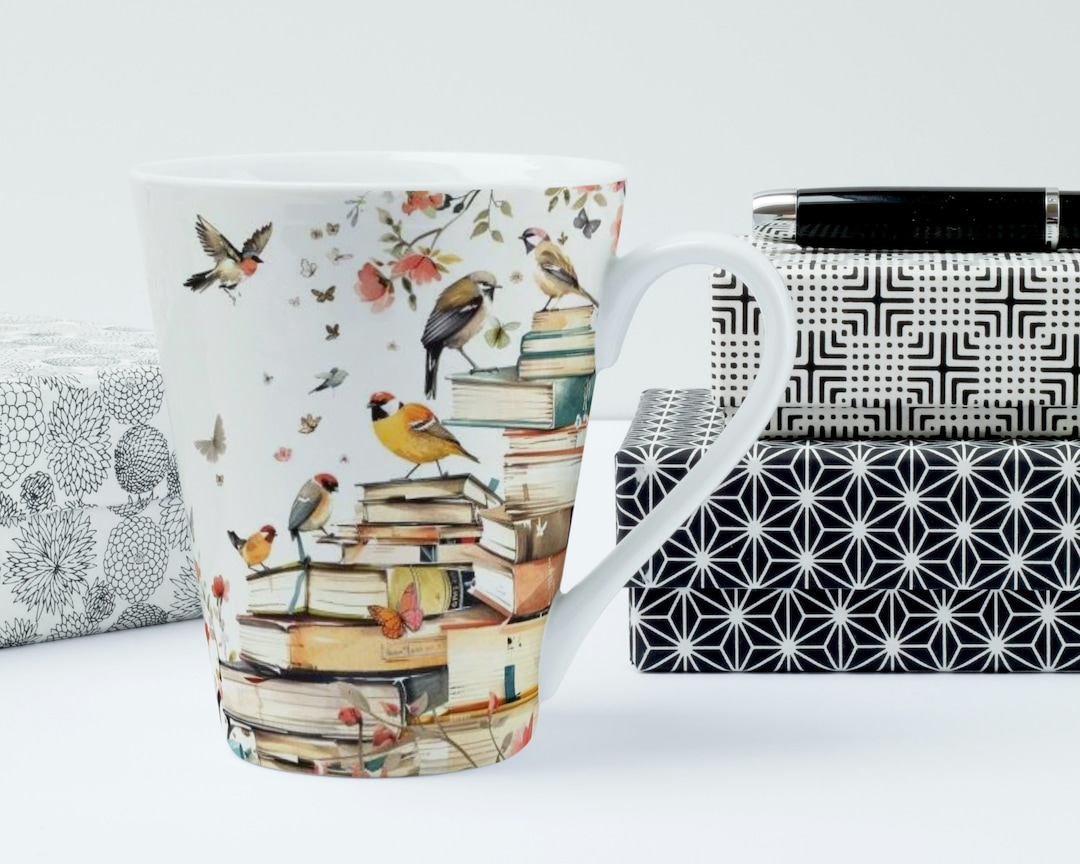 Charming Bookworm Mug - Ideal Gift for Book Lovers & Readers, Cute Book ...