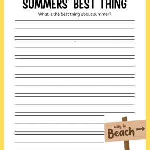 Kindergarten Summer Review - Etsy