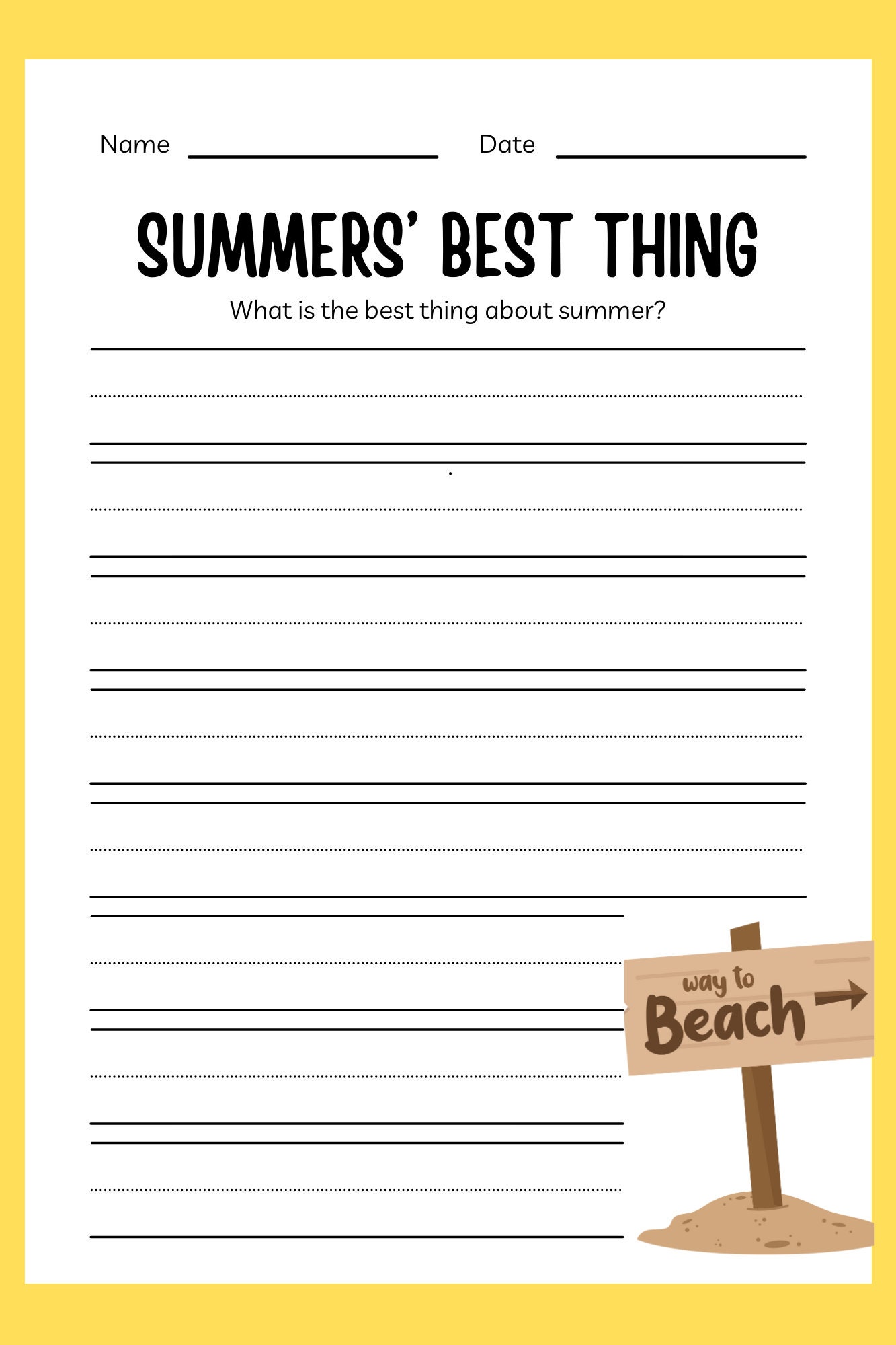 Kindergarten Summer Review - Etsy