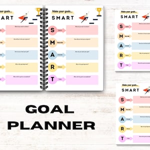 Colorful SMART Goal Setting Template | Digital Planner Insert | Goal ...