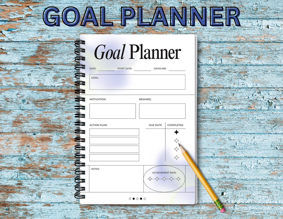 Goal Planner Bullet Journal | Digital Planner Insert | Goal Tracker ...
