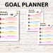 Colorful SMART Goal Setting Template | Digital Planner Insert | Goal ...