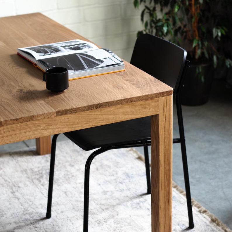 Scandinavian Ulm Kitchen Table: Handmade Solid Wood Dining Room ...
