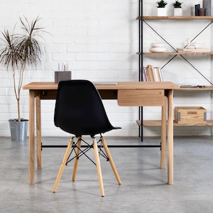 Farmhouse Furniture Oak Desk Yotsa With Drawer Unique Oak Wooden Office ...