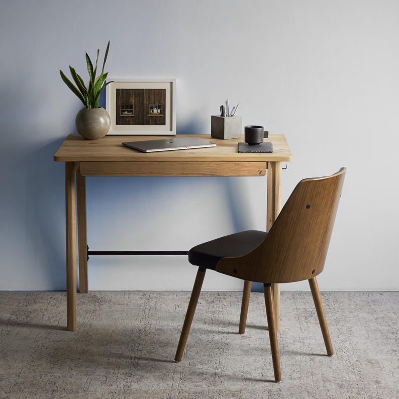 Handmade Oak Desk: Mid Century Modern Scandinavian Writing Desk - Etsy