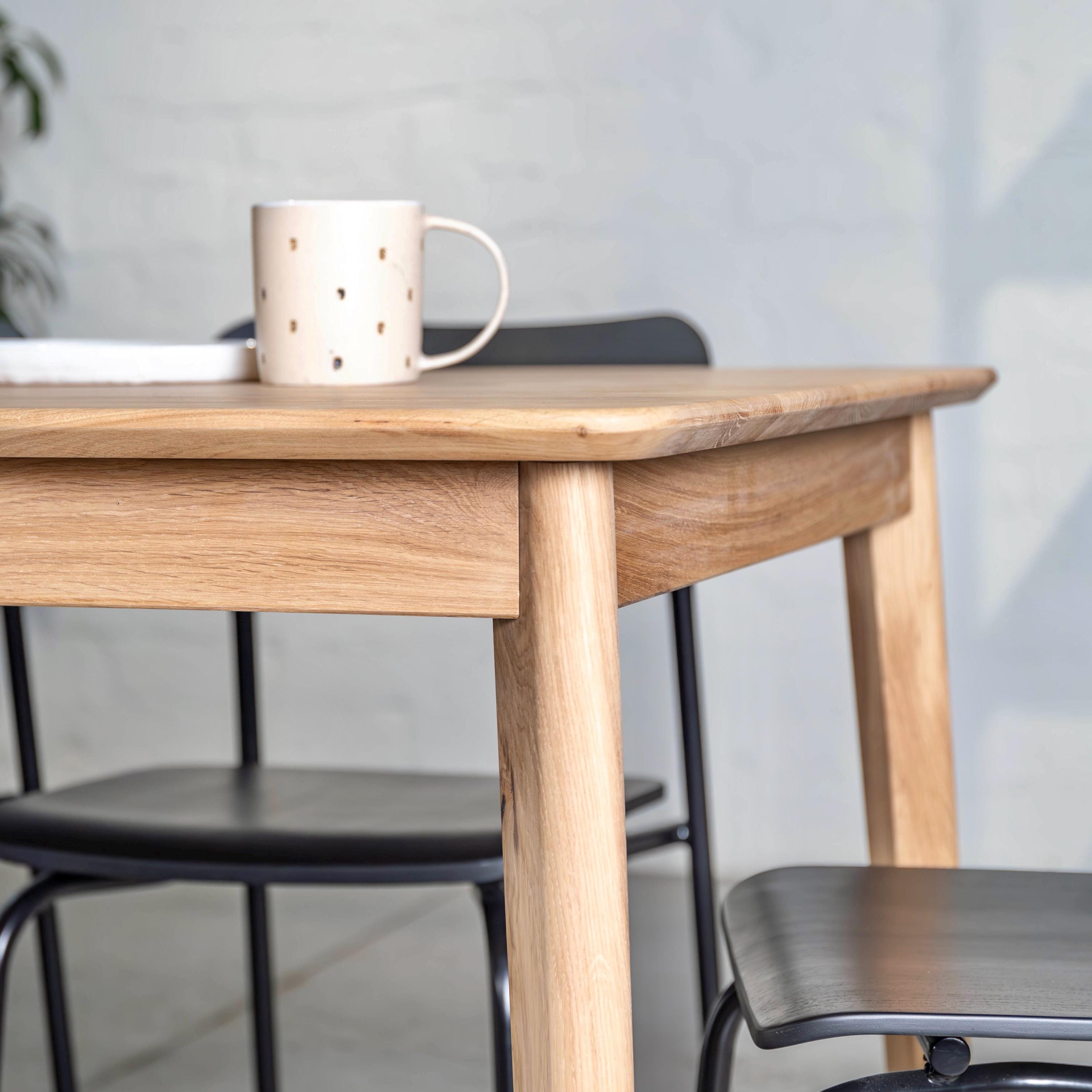 Farmhouse Furniture Oulu Wooden Oak Dining Table Unique Solid Wooden Dining Table Elegant ...