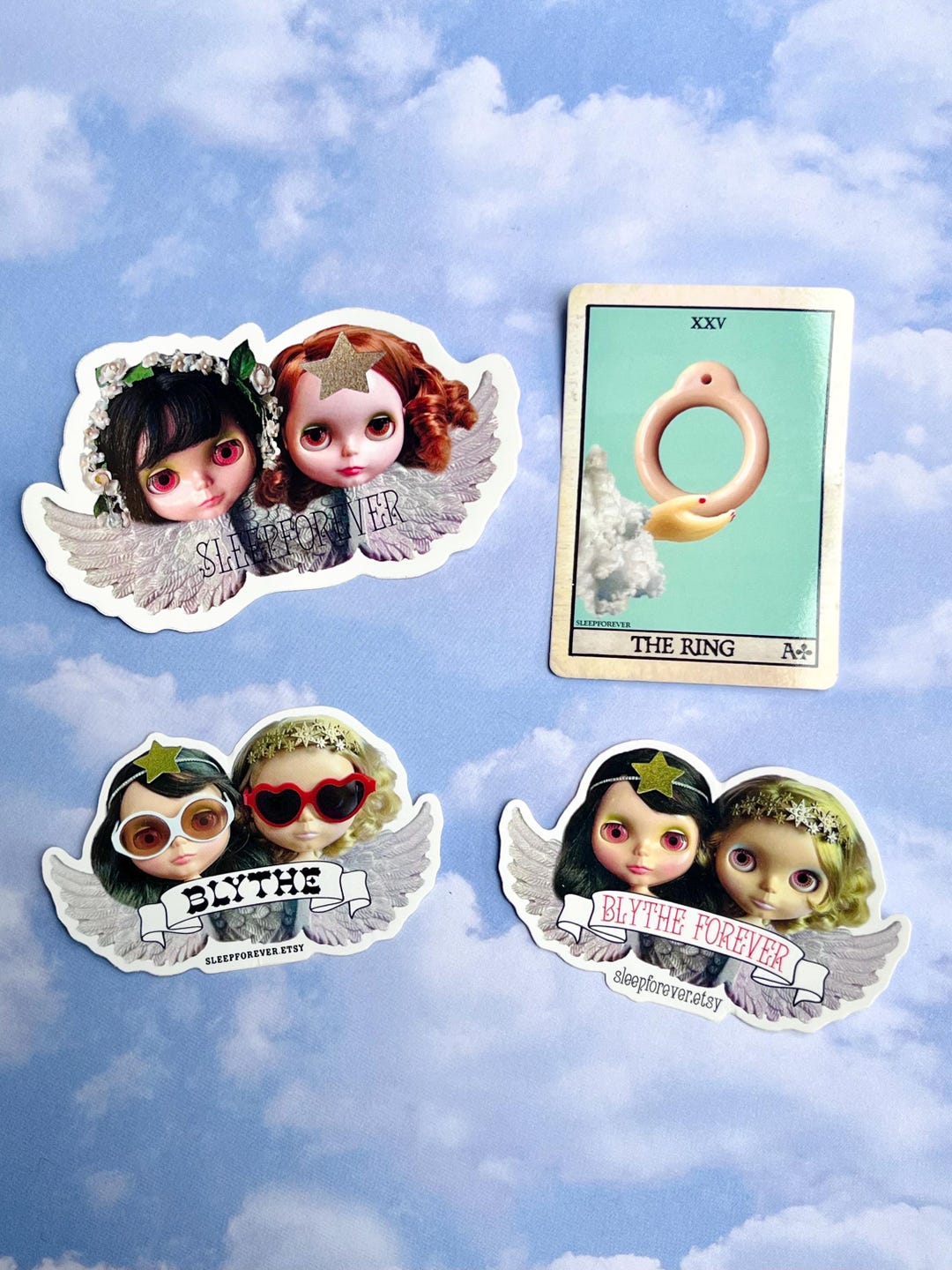 Blythe Doll Sleepforever Die Cut Vinyl Stickers Angels Cupids Cherubs ...