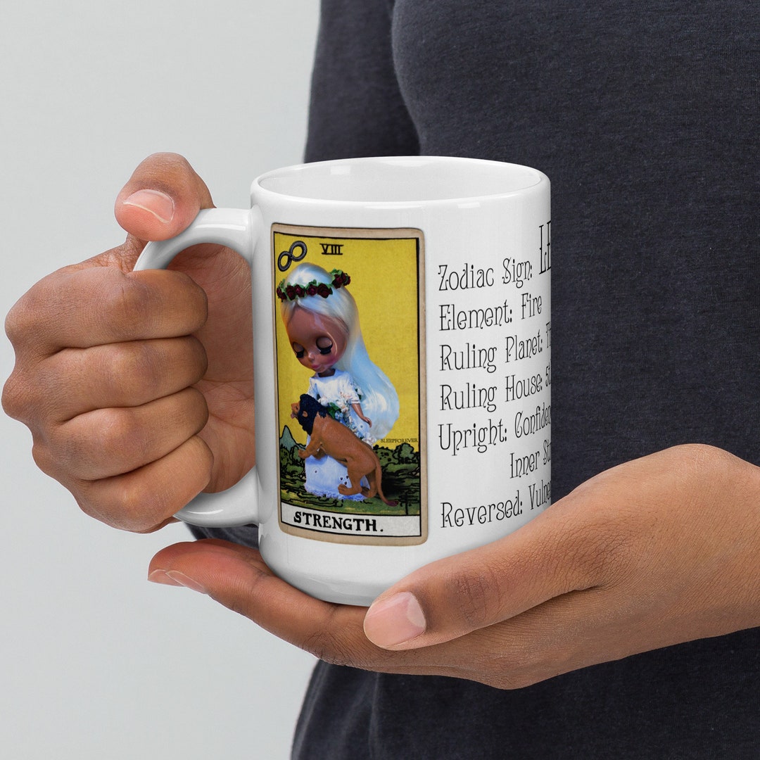 LEO Strength Tarot Card Zodiac Sign Blythe Doll Mug - Etsy