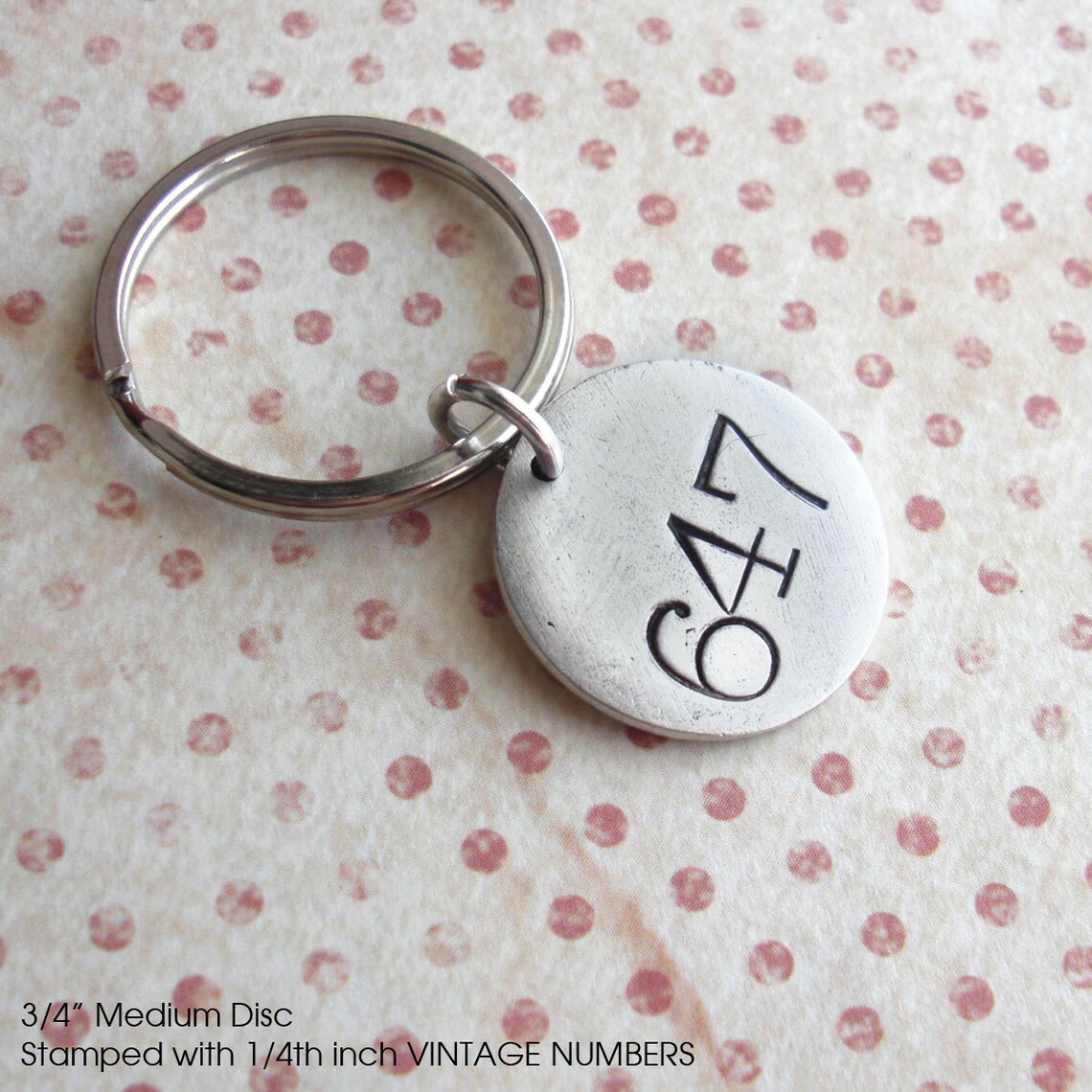 Room Number Key Chain .. Hand Stamped Customized Antiqued - Etsy