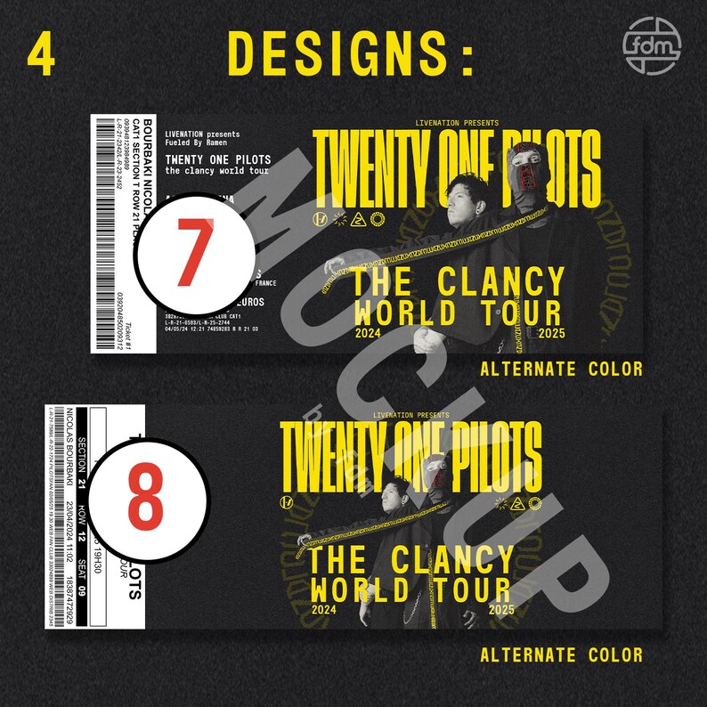 Clancy World Tour 2024 Tickets twenty One Pilots Printable ...