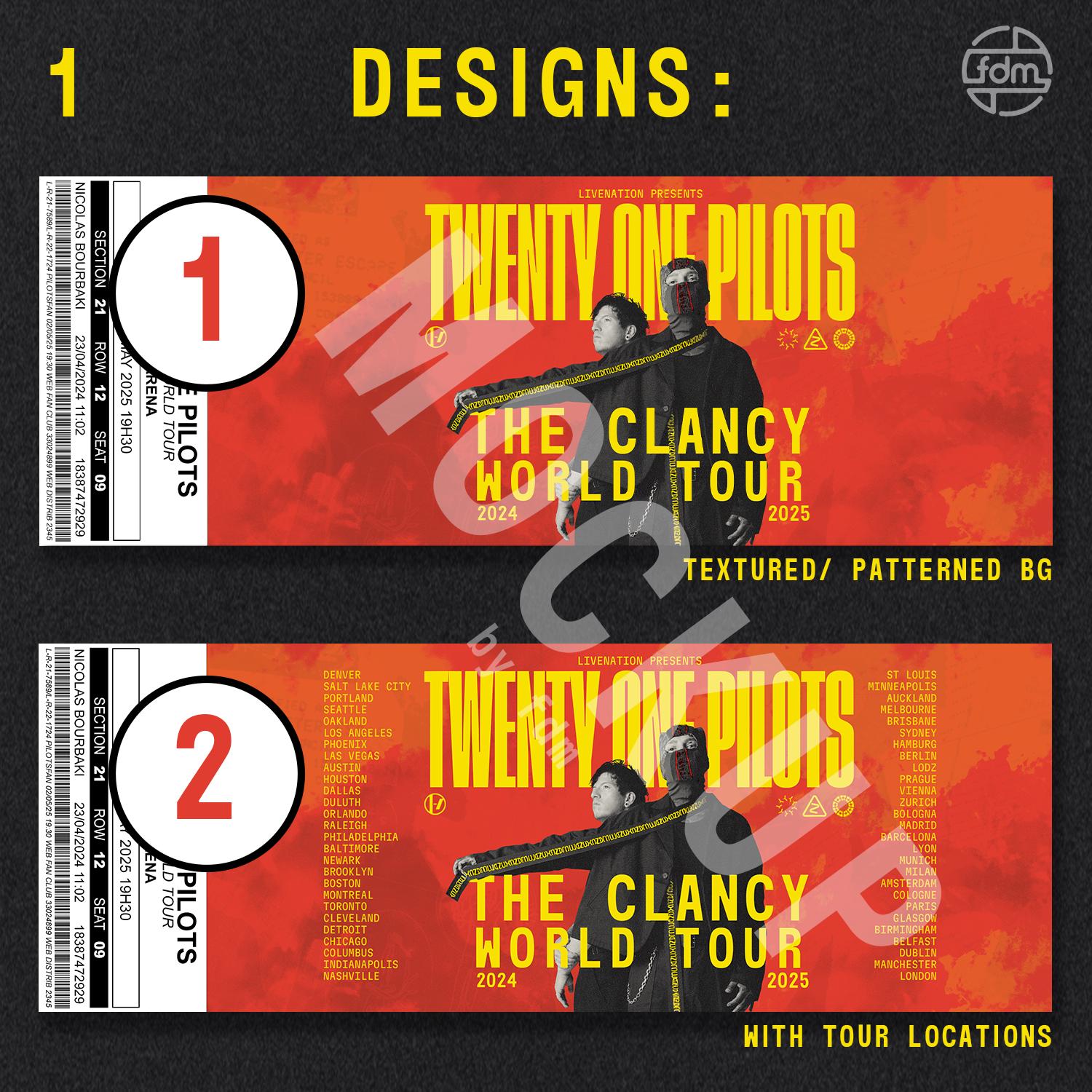 Clancy World Tour 2024 Tickets twenty One Pilots Printable ...