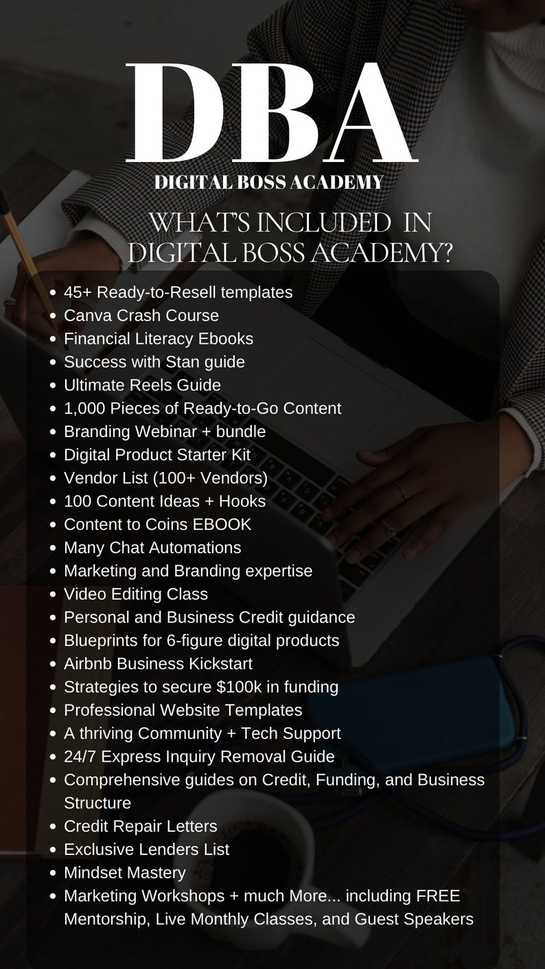 DBA Vol 2 Digital Boss Academy, Digital Marketing MRR, PLR Faceless ...