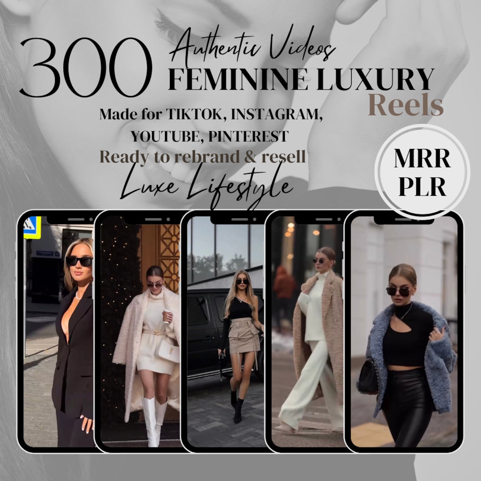 300 Rich Luxury Lifestyle Women Reels Feminine Faceless Video Social ...