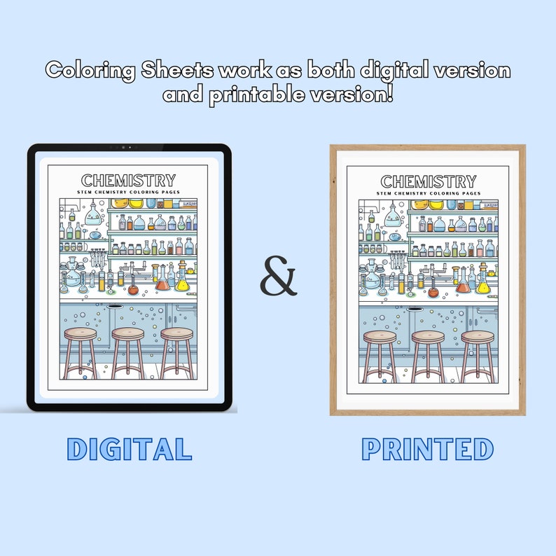 STEM Chemistry Coloring Pages Educational Science Coloring Book 10 ...