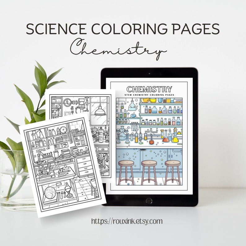 STEM Chemistry Coloring Pages Educational Science Coloring Book 10 ...