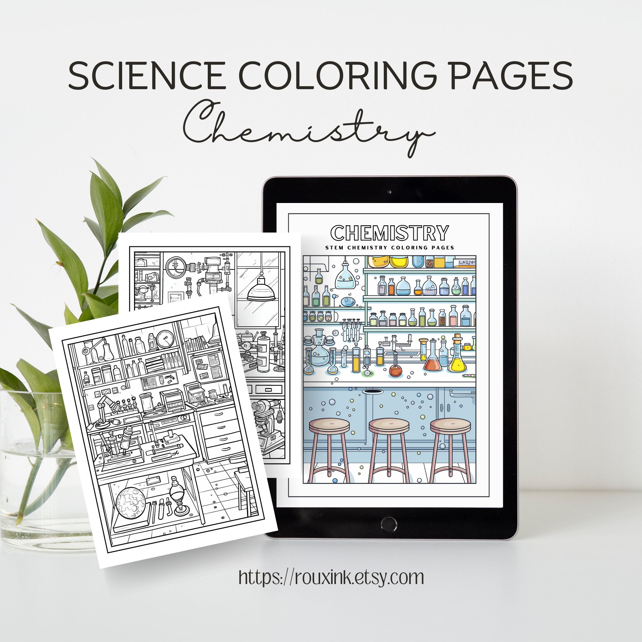 STEM Chemistry Coloring Pages Educational Science Coloring Book 10 ...