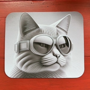 Cat Gaming PC Mouse Pad, Cute Desk Decor, Gift for Him or Her - Etsy
