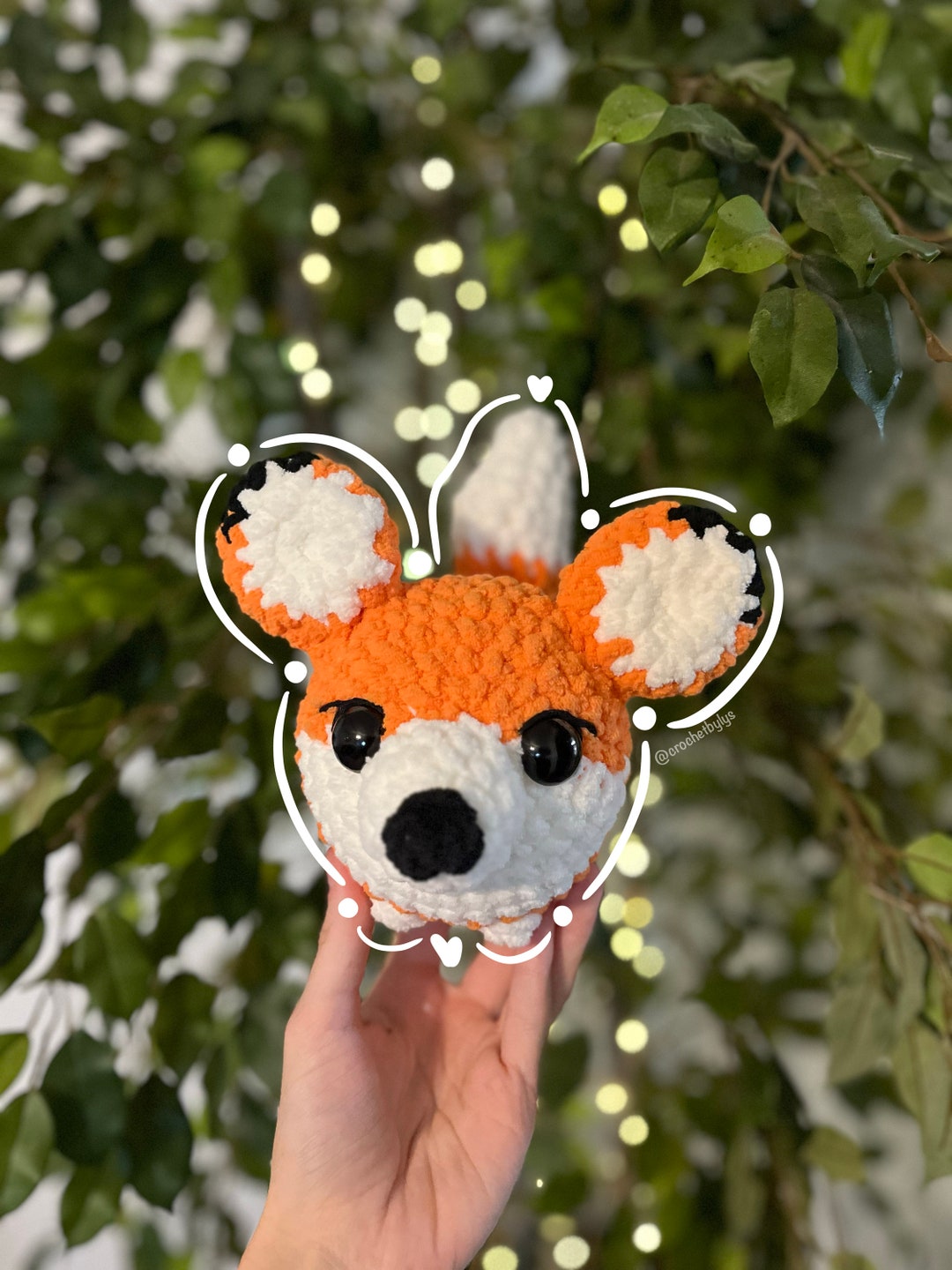 Handmade Crochet Orange Soft Loaf Fox Plushie | Cute Chunky Fox Stuffed ...