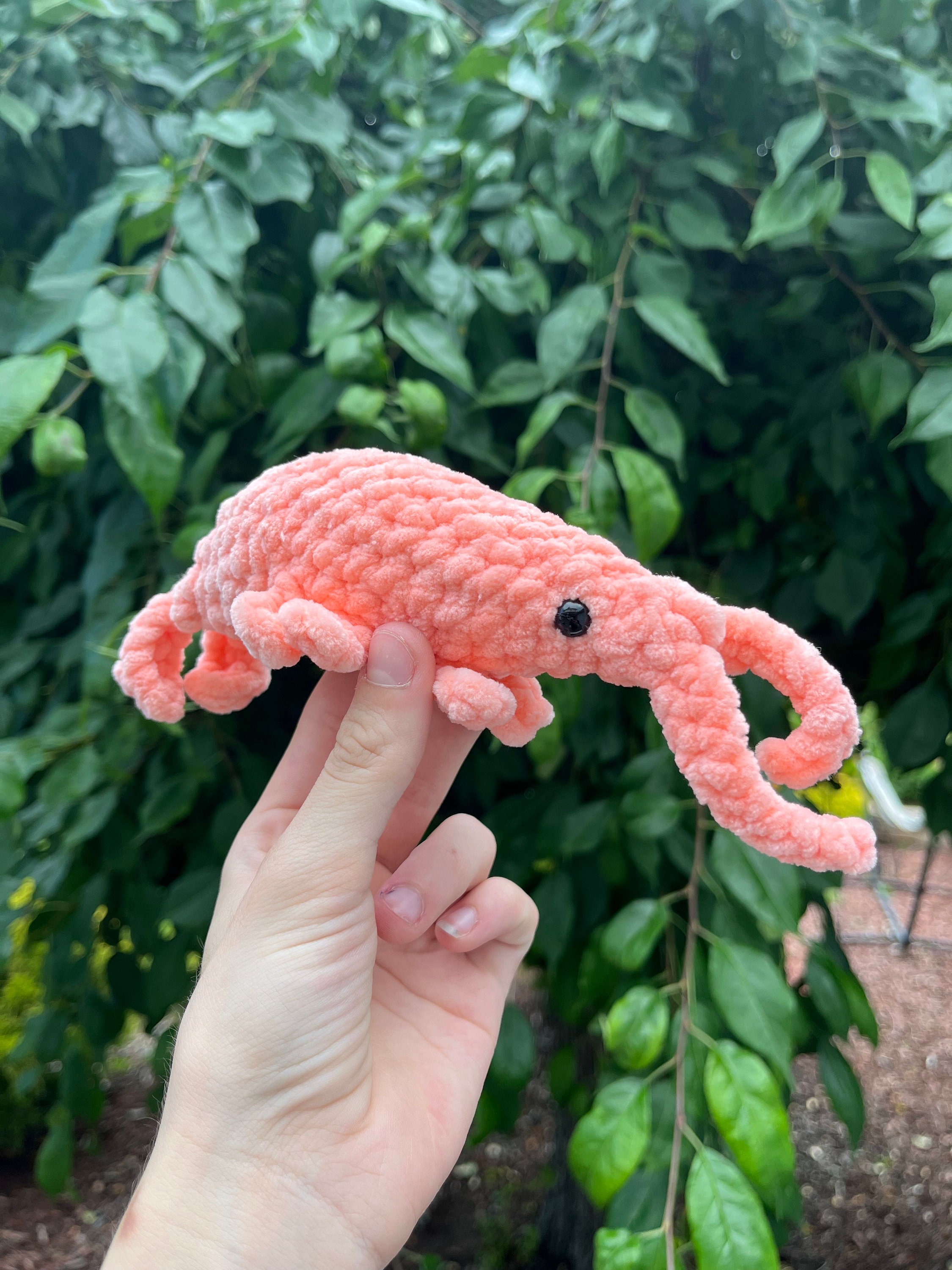 Handmade Crochet Shrimp Plushie Cute Soft Shrimp Stuffed Animal - Etsy