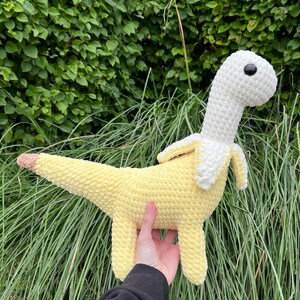 Handmade Cute Yellow Crochet Banana Dinosaur Plush Amigurumi Soft ...