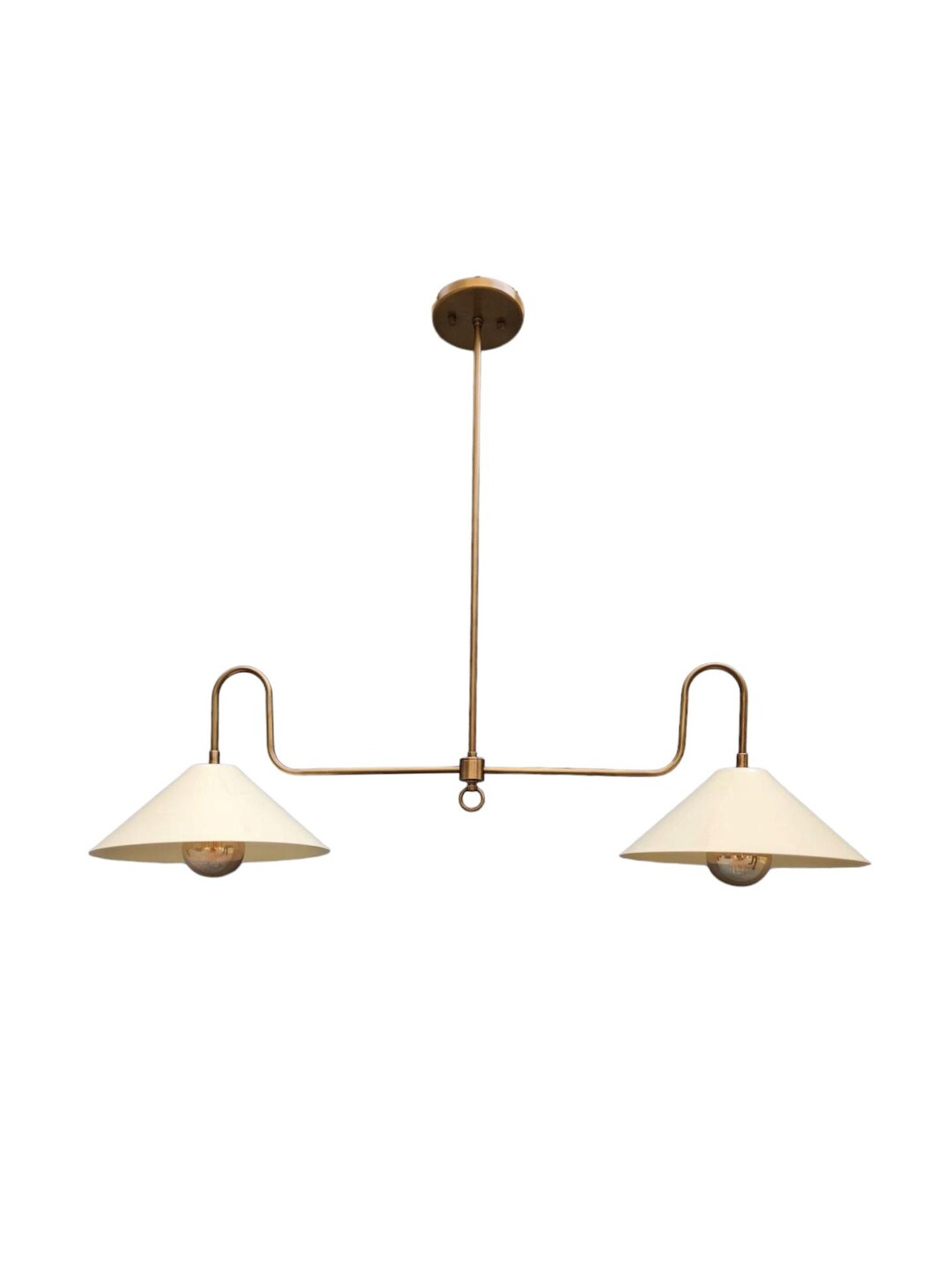 Mid-century Modern Double-light Sputnik Chandelier – Handcrafted Solid ...