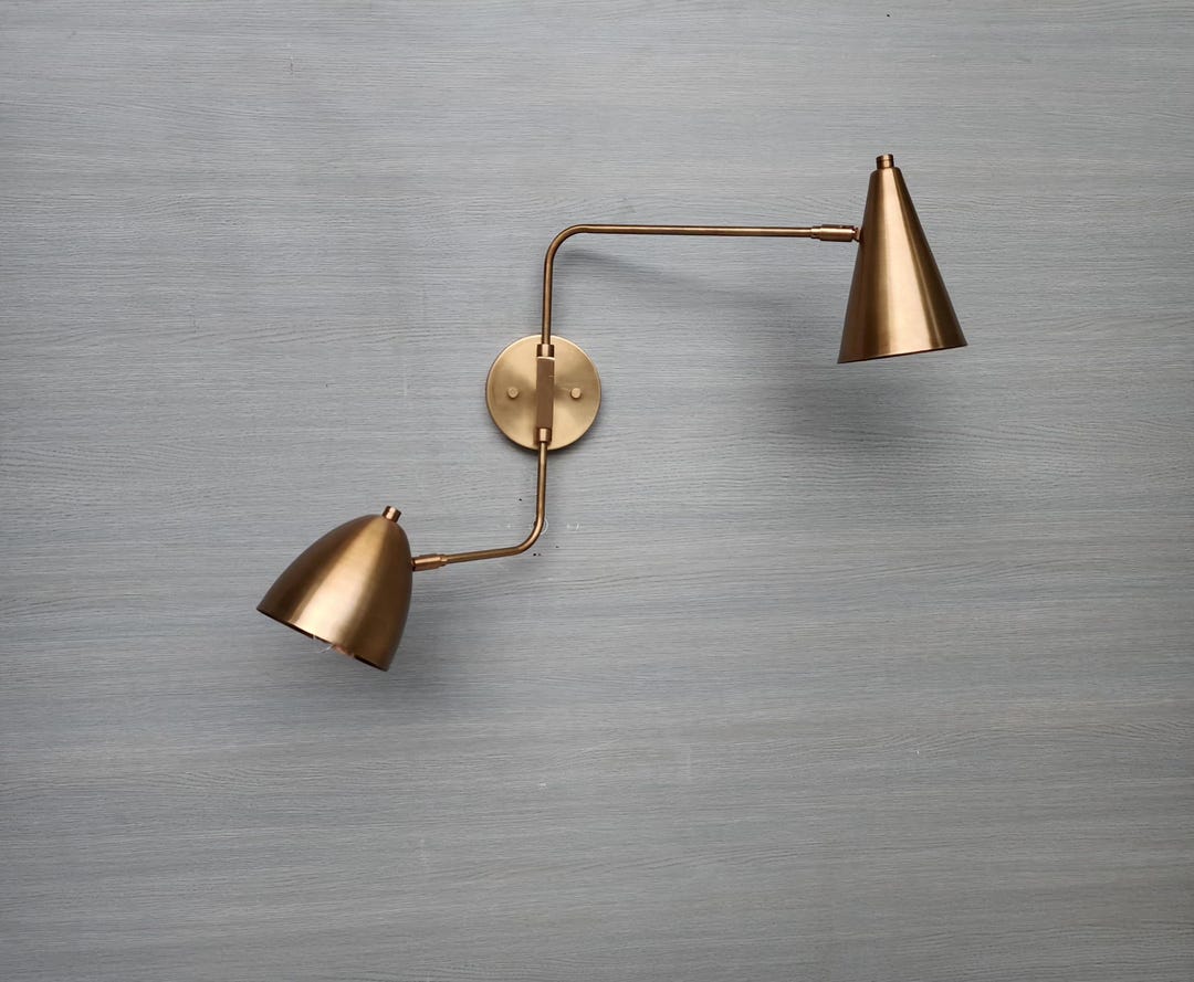 Swing Arm Wall Light – Handmade Mid-century Sputnik Fixture - Etsy