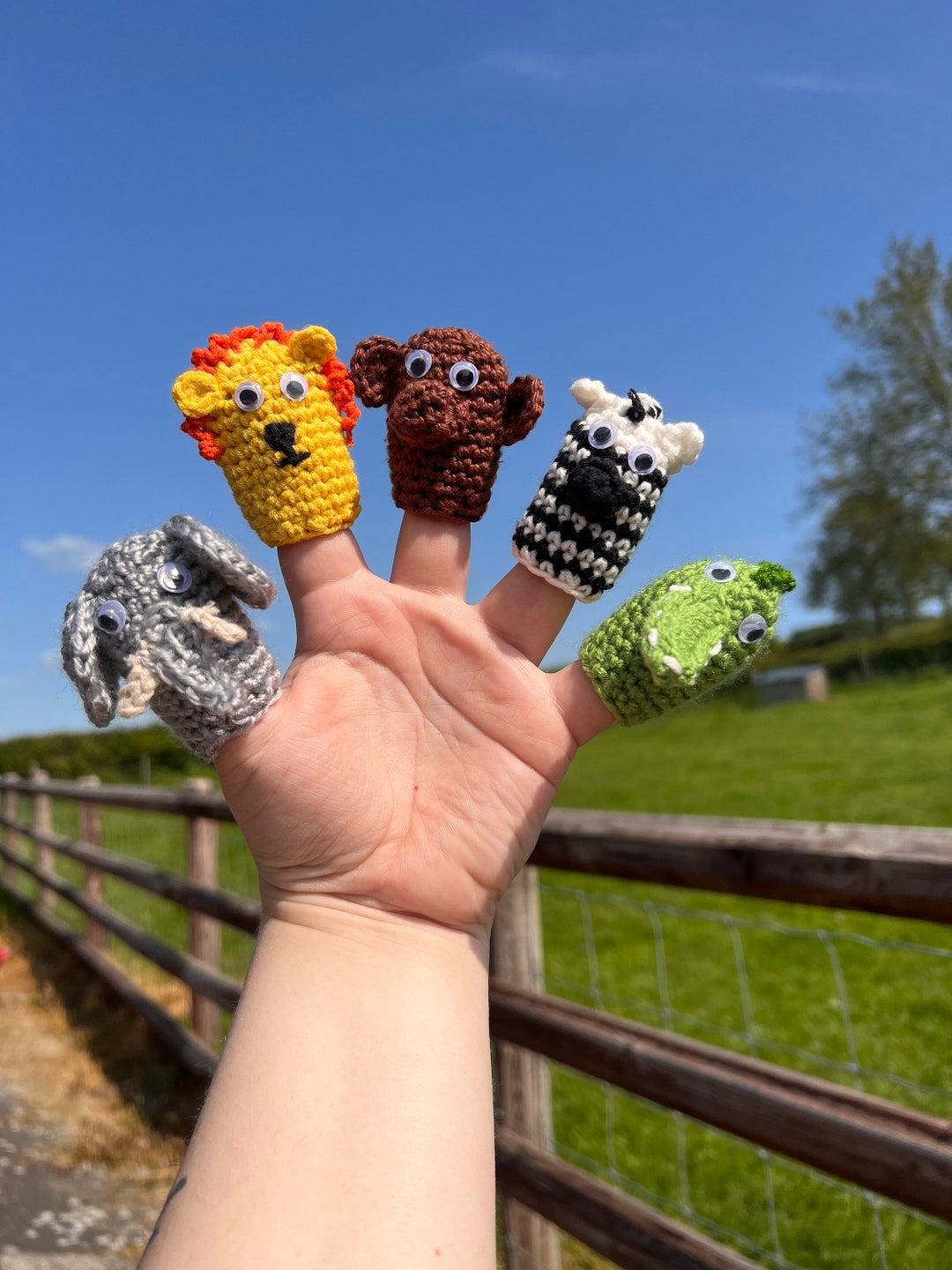Jungle Finger Puppets Set of 5 Animals - Etsy