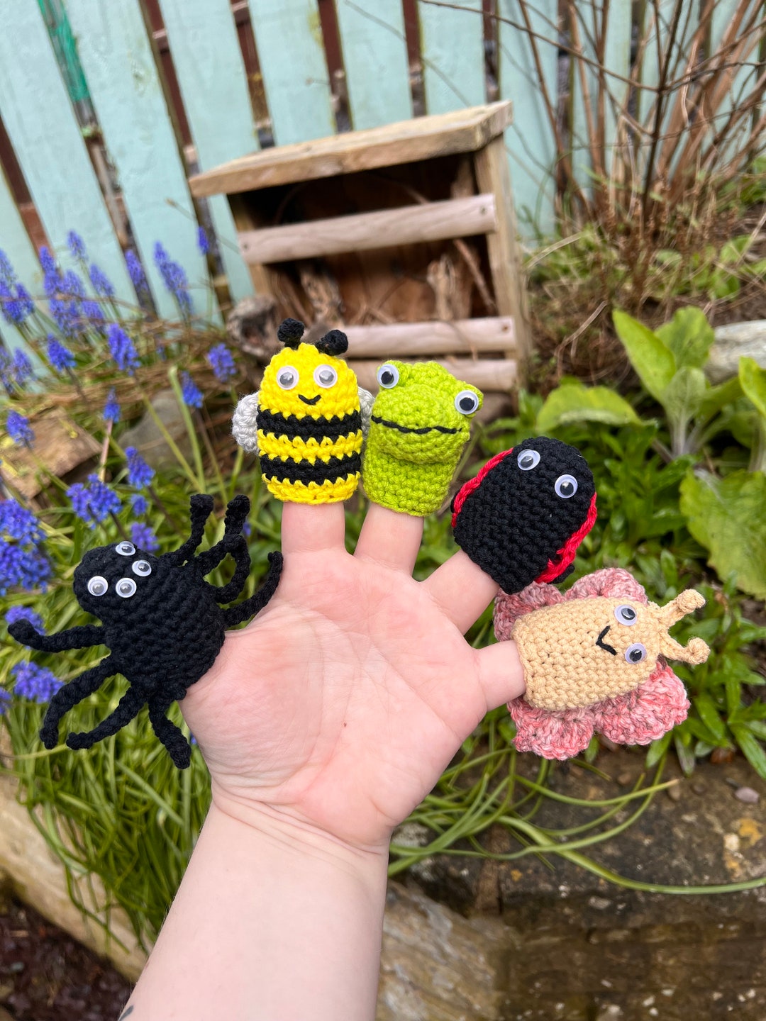 Mini Beasts Finger Puppets Set of 5 Animals - Etsy