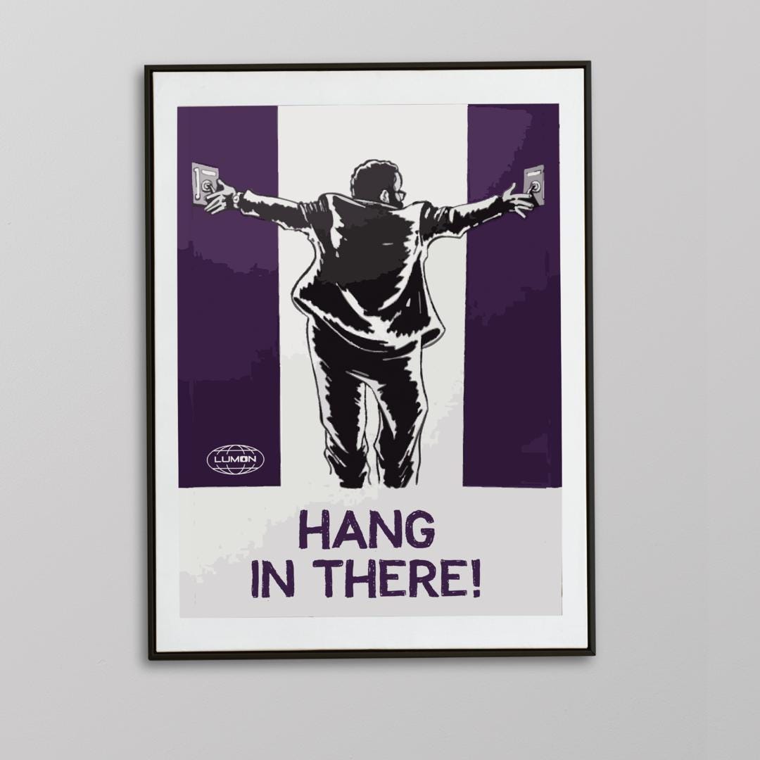 Severance Poster-hang in There-custom Poster-wall Art Print-home Decor ...