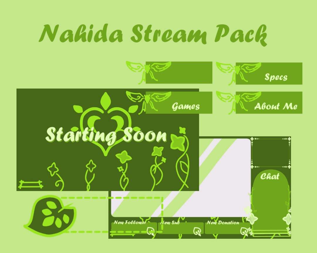 Nahida Themed Stream Package - Etsy