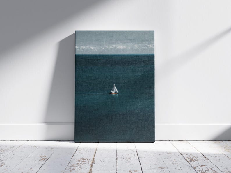 Old Money Boat Poster, Old Money Boat Poster, Blue Ocean Wall Art ...