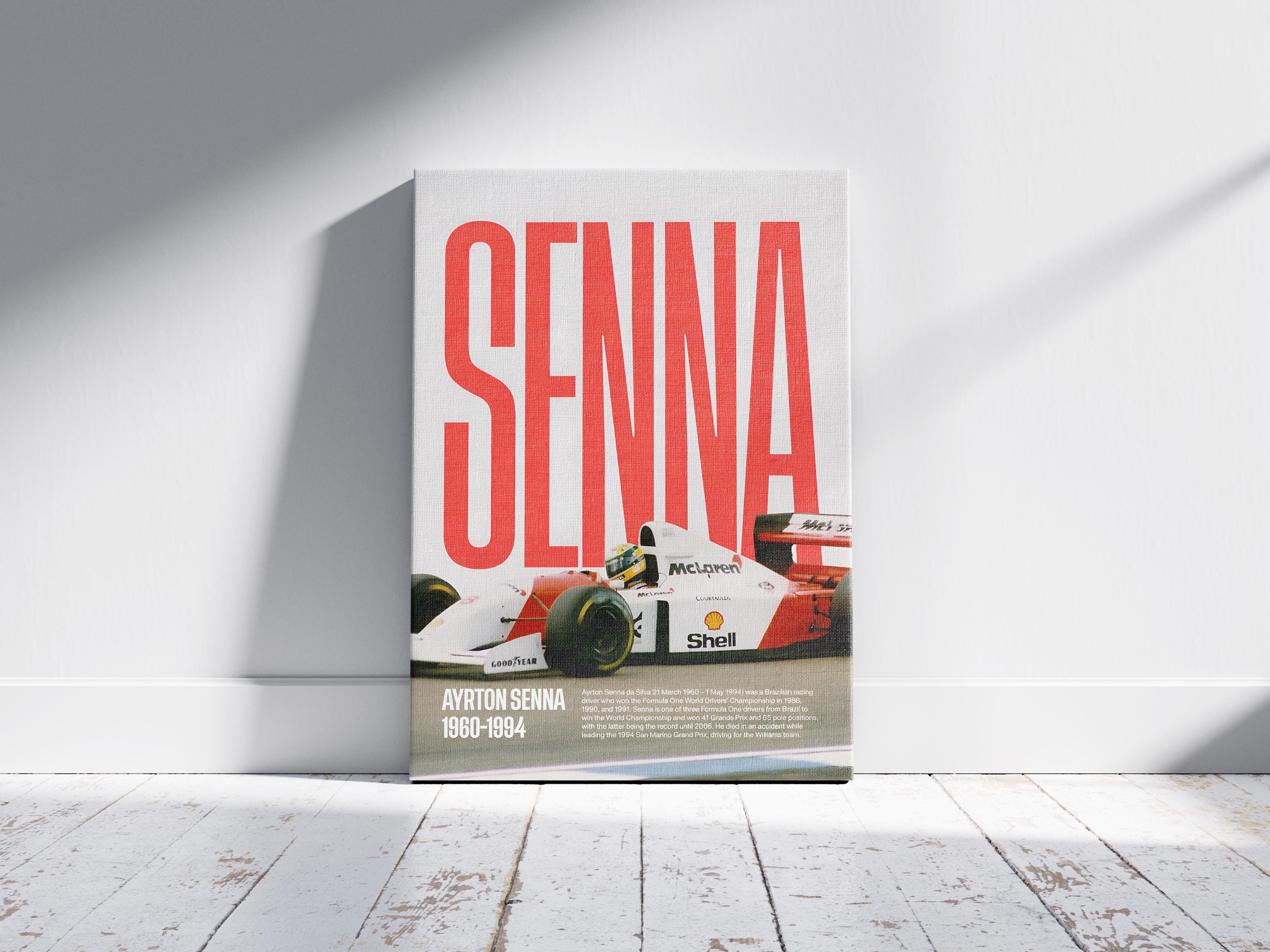 Ayrton Senna F1 Poster, Monte Carlo Race Car Wall Art - Etsy