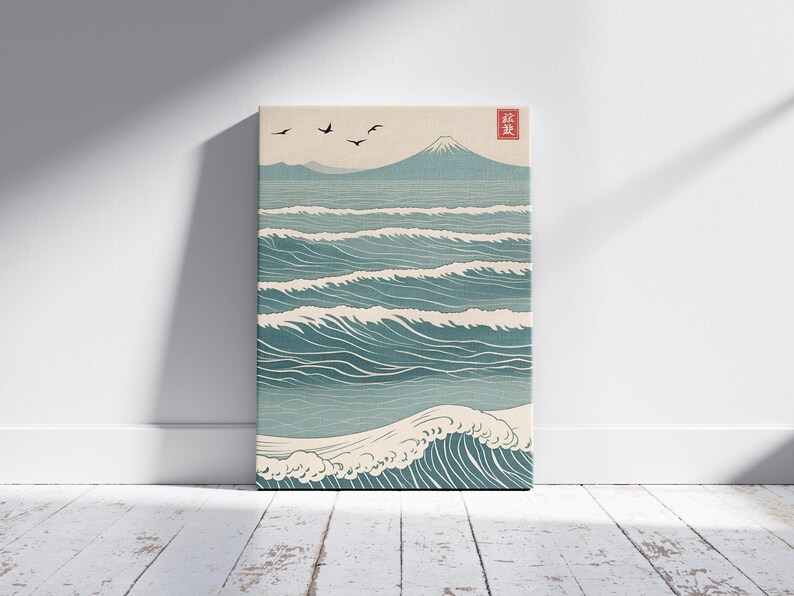 Japanese Waves Art Print – Ukiyo-e Woodblock Poster - Etsy