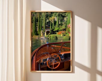 Old Money Aesthetic Print, Old Money Boat Poster, Blue Ocean Wall Art ...