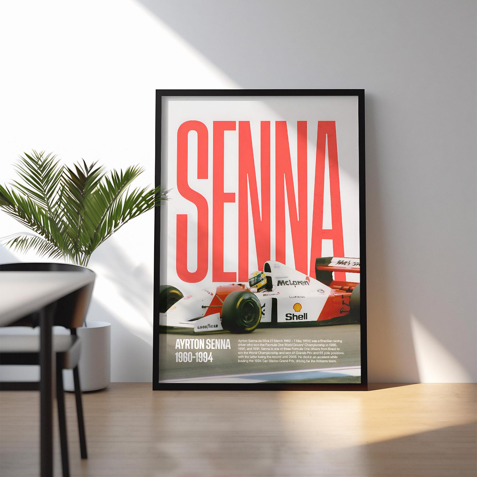 Ayrton Senna F1 Poster, Monte Carlo Race Car Wall Art - Etsy