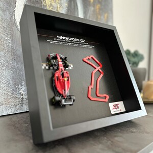 F1 Frame With Car and Circuit in 3D in Plexiglass Singapore GP F1 Wall ...