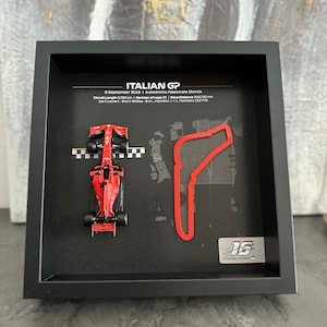 F1 Frame With Car and Circuit in 3D in Plexiglass Italian GP F1 Wall ...