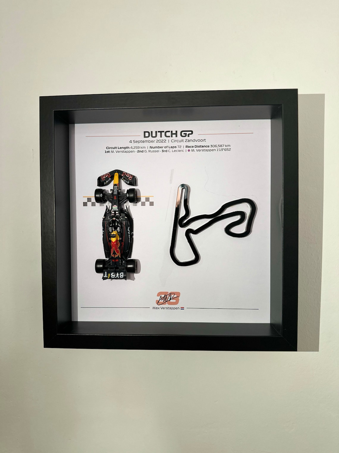 F1 Frame With Car and Circuit in 3D in Plexiglass Dutch GP F1 Wall ...
