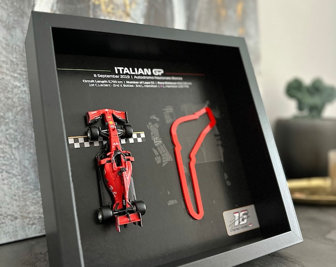 F1 Frame With Car and Circuit in 3D in Plexiglass | Italian GP | F1 ...
