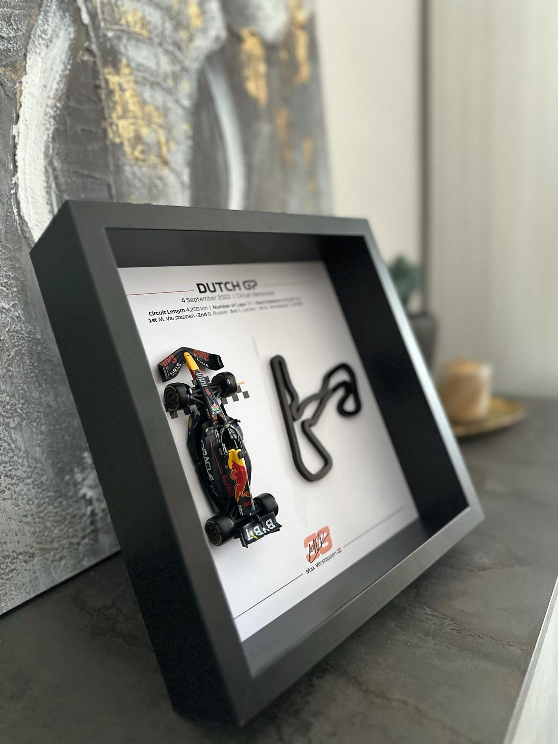 F1 Frame With Car and Circuit in 3D in Plexiglass Dutch GP F1 Wall ...